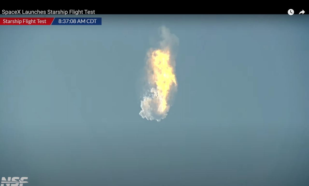 Space X запустила Starship але ракета швидко вибухнула кадри Читайте на Ukr Net